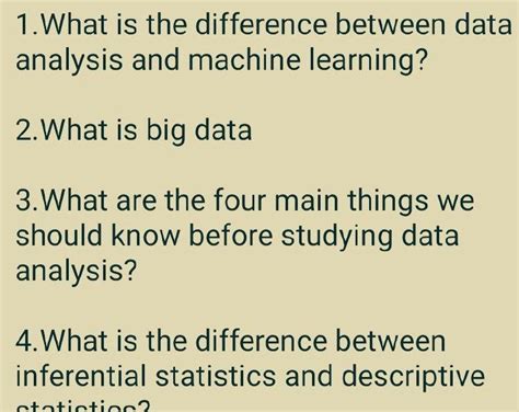 Solved What Is The Difference Between Data Analysis And Chegg