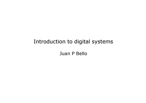 Digital Logic Design And Binary Systems Docsity