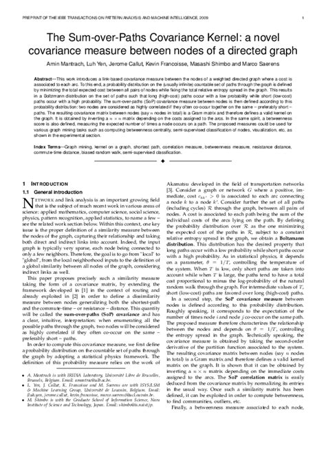 Pdf The Sum Over Paths Covariance Kernel A Novel Covariance Measure