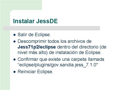 lenguaje de programacin jess java expert system shell