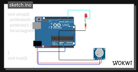 Led Dan Potensiometer Wokwi Arduino And Esp32 Simulator