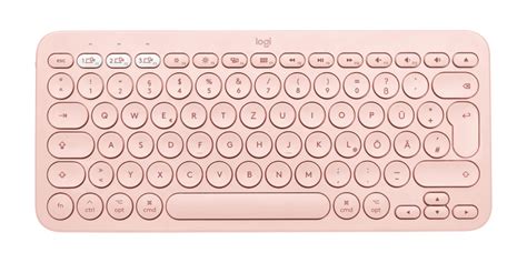 Logitech K380 Multi Device Bluetooth Keyboard Us International Rose