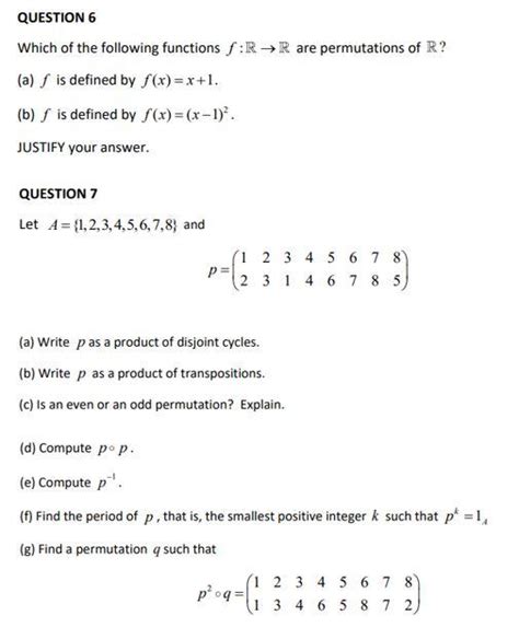 Solved Question 6 Which Of The Following Functions Fr →r
