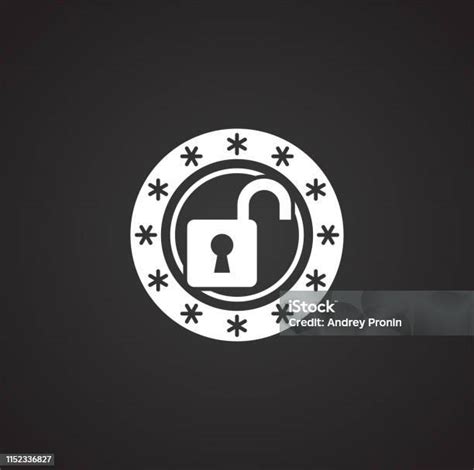 그래픽 및 웹 디자인에 대 한 배경에서 암호 관련 아이콘 간단한 그림 웹 사이트 버튼 또는 모바일 앱에 대 한 인터넷 개념 기호입니다 0명에 대한 스톡 벡터 아트 및 기타