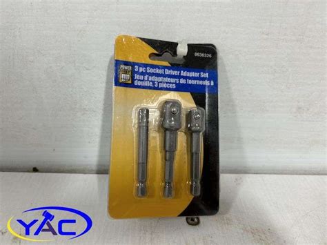 2pk 3pc Socket Driver Adapter Set Yac Auctions 2pk 3pc Socket Driver Adapter Set Yac Auctions
