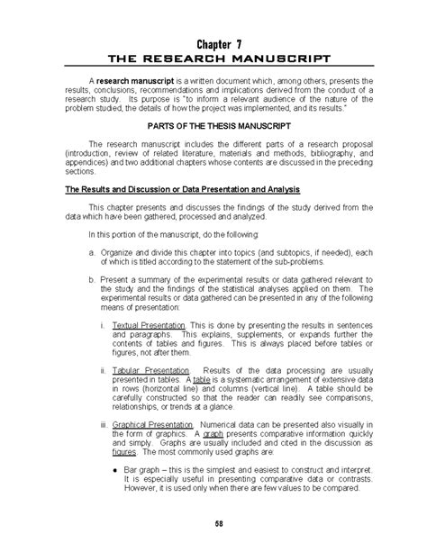 Module 7 Chapter 7 The Research Manuscript A Research Manuscript Is A