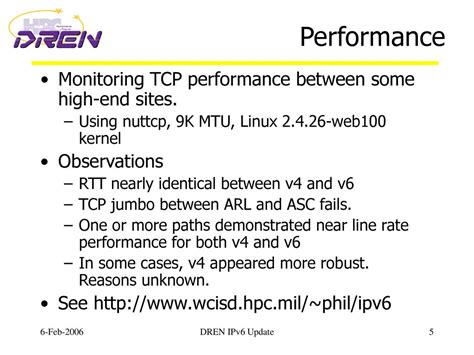 Dren Ipv6 Implementation Update Ppt Download