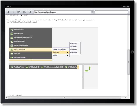 Ultimate Ui For Aspnet でのタッチ サポート Infragistics Aspnet™ ヘルプ