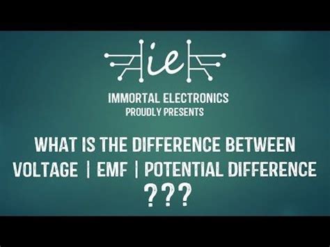 Difference Between Voltage EMF Potential Difference Video Tutorial