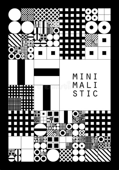 Subdivided Grid System With Symbols Randomly Sized Objects With Fixed Space Between Stock