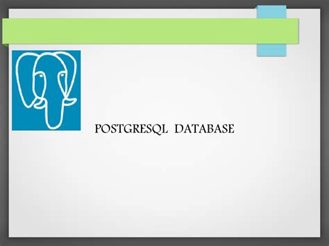 Ppt Postgresql Database Powerpoint Presentation Free Download Id170670