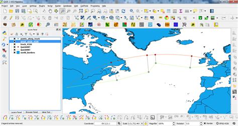 Coordinate System Projecting Cross Track Distance On Great Circle Geographic Information