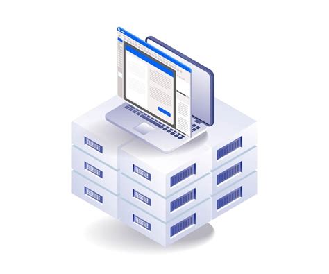 Premium Vector Server Database Processing Application