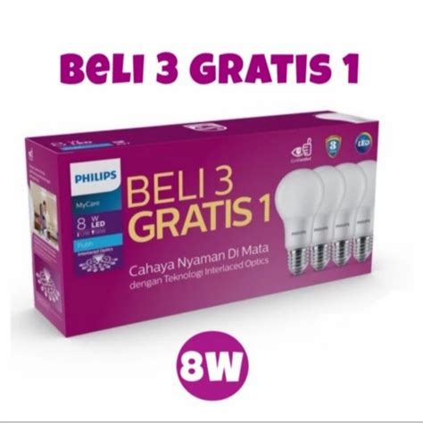 Jual Lampu Philips Led Paket W W W W W W W W Paket Hemat Multipack Essential Mycare