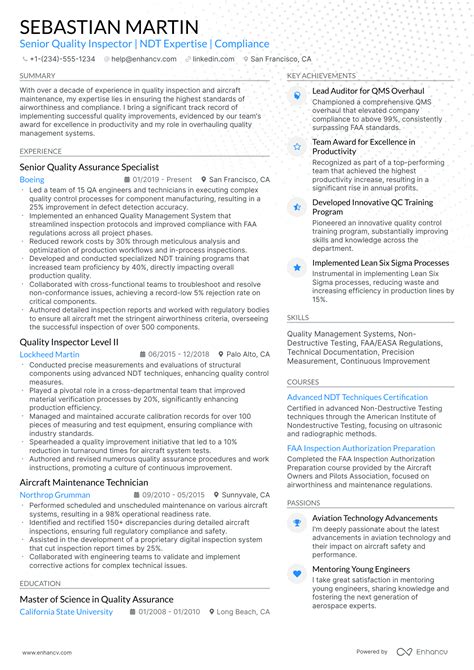 10 Quality Inspector Resume Examples Templates Guide For 2025