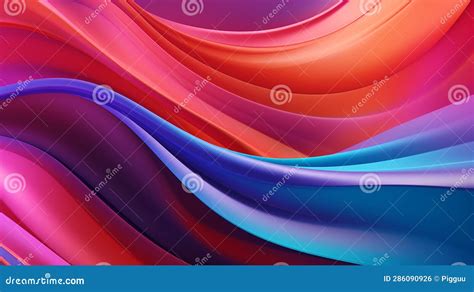 Abstract Colorful Dynamic Flowing Fluid Background Generative Ai Stock Illustration