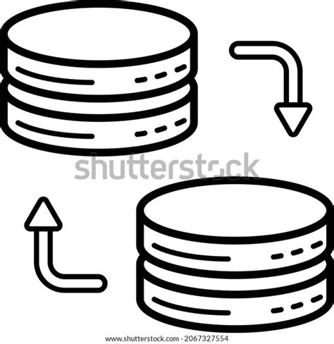 Database Active Passive Replication Concept Virtual Stock Vector