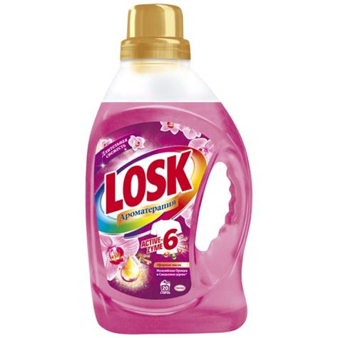 Гель для стирки LOSK Active-Zyme 6 Ароматерапия Малазийская Орхидея и ...