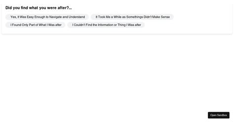 React Simple Feedback Examples Codesandbox