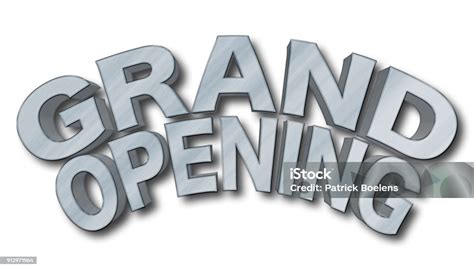 재고 일러스트 레이 션강철 그랜드 오프닝 3d 그림 흰색 배경에 고립 0명에 대한 스톡 사진 및 기타 이미지 0명 3차원 형태 개념 Istock
