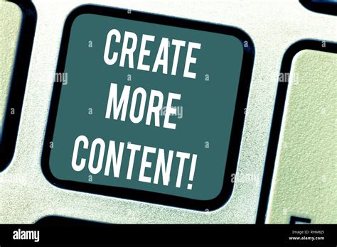 Word Writing Text Create More Content Business Concept For Write Words Sentence To Attract