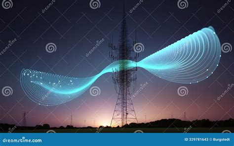 Radio Broadcasting Or Radio Waves Propagate As Electromagnetic Waves Around A Transmitter Mast