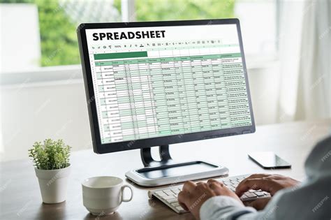 Premium Photo Businessman Working With Data And Graphs In Spreadsheet