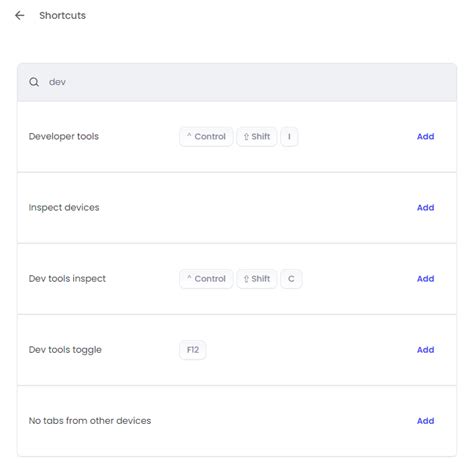 Shortcut Keys For Dev Tools Desktop Requests Brave Community