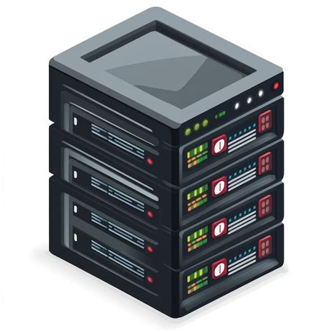 Server Icon With Server Rack And Data Processing Premium Ai Generated Image