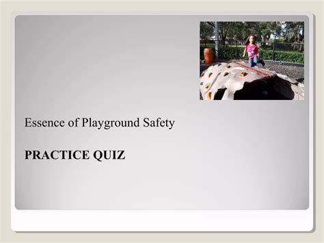 Web Based Tutorialthe Essence Of Playground Safety Ppt
