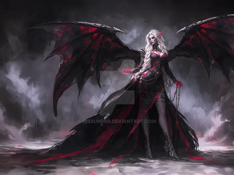 Gothic Succubus Demoness Winged Elf Drow Dnd 15 By Dissunder On Deviantart