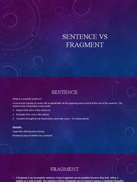 sentence vs fragment pdf