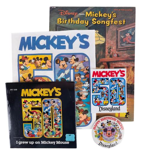 A Collection Of Mickey 50th Birthday Souvenirs Van Eaton Galleries