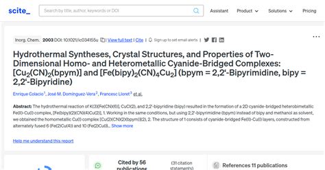 Hydrothermal Syntheses Crystal Structures And Properties Of Two