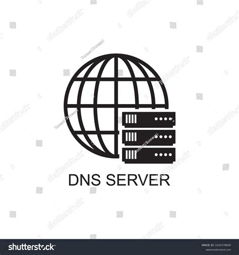 Dns Server Icon Communication Icon Stock Vector Royalty Free