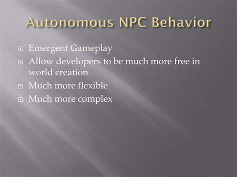 ppt npc behavior powerpoint presentation free download id 2199468
