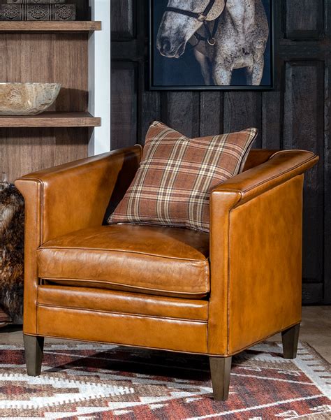 Leather Club Chair Living Room Cabinets Matttroy