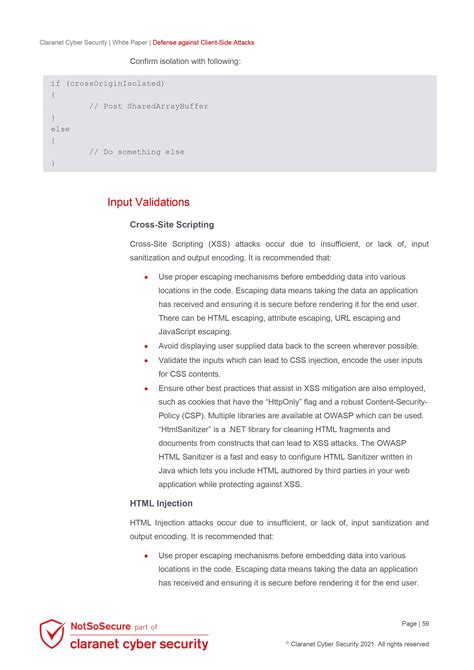 Defense Against Client Side Attacks Notsosecure