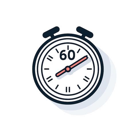 Premium Vector Timer 60 Minutes Line Icon Clockcountdown Stop