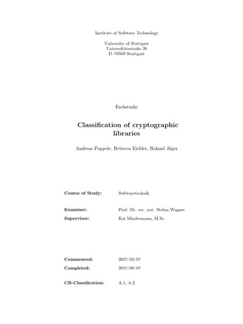 Classificationofcryptographiclibraries1699189872 Pdf Library