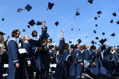 High School Graduation Throwing Hats