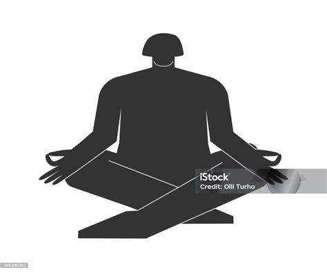 여성 사람의 검은 실루엣이 있는 벡터 그림 운동 여성은 요가 자세를 배웁니다 수카 사나 스포티한 운동 쉬운 자세 가공의 인물에