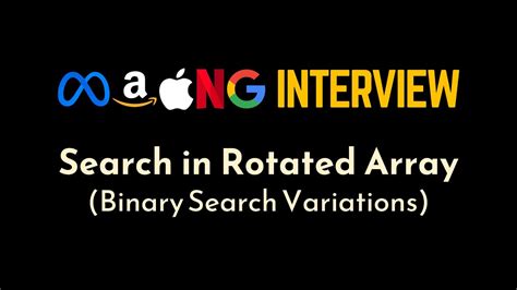 Search In Rotated Sorted Array Optimal Solution Explained And