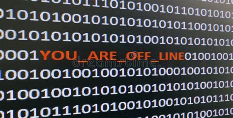 Computer Screen Shot With Binary Code And Warning Text Concept For