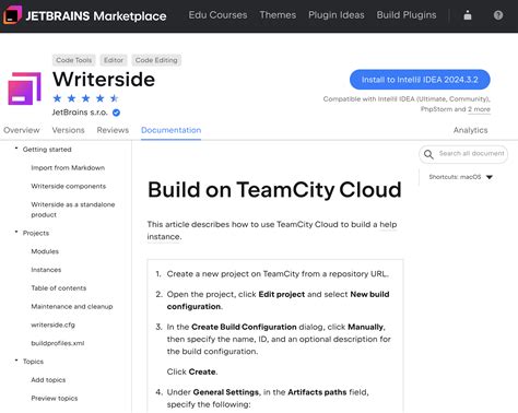 Documentation Page Jetbrains Marketplace Documentation