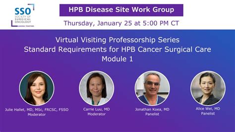 Join Our Hpb Disease Site Work Group As They Explore Key International Hpb… Society Of