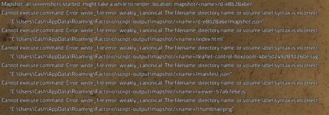 Help With Mapshot Rfactorio
