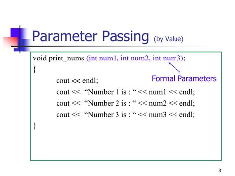 Ppt Passing Parameters Powerpoint Presentation Free Download Id