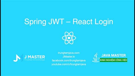 ReactJs Spring API JWT React Login JMaster io Trung Tâm Java YouTube