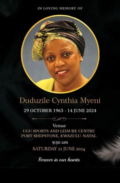Tributes Continue To Pour For Dudu Myeni Who Will Be Laid To Rest On